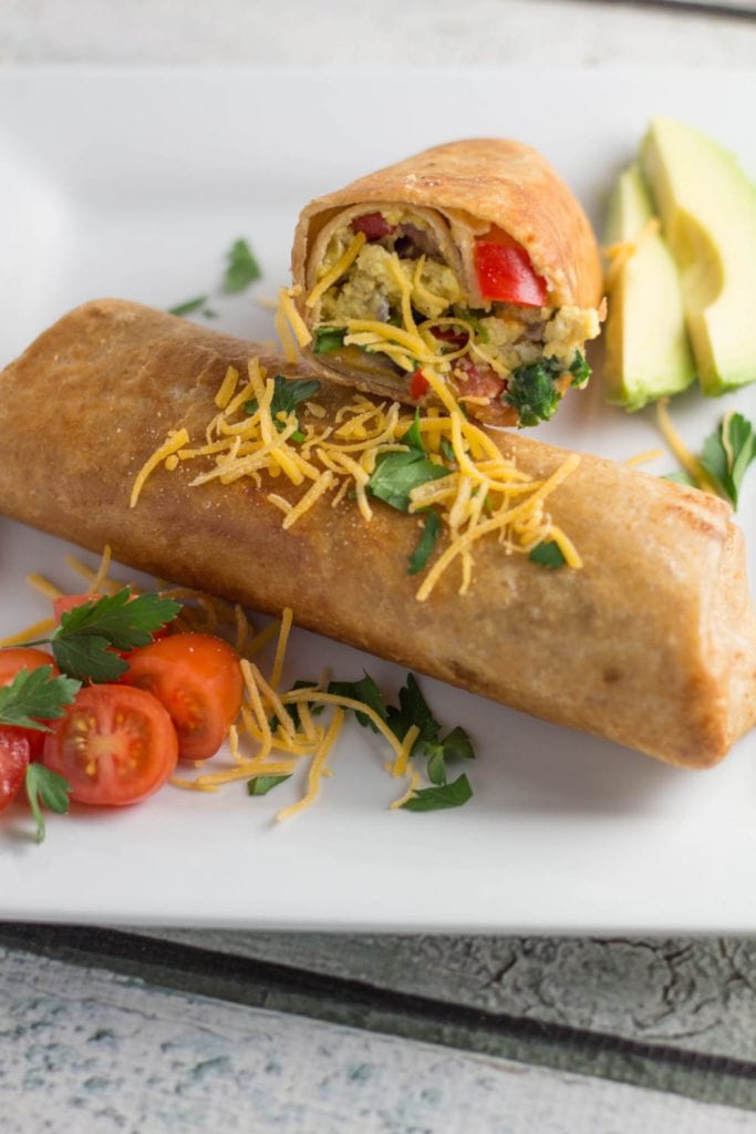 Veggie-Filled Breakfast Crunch Wrap Burrito • Kroll's Korner