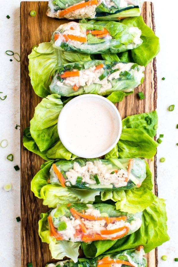 Rotisserie Chicken Summer Rolls (Gluten-Free) - Kroll's Korner
