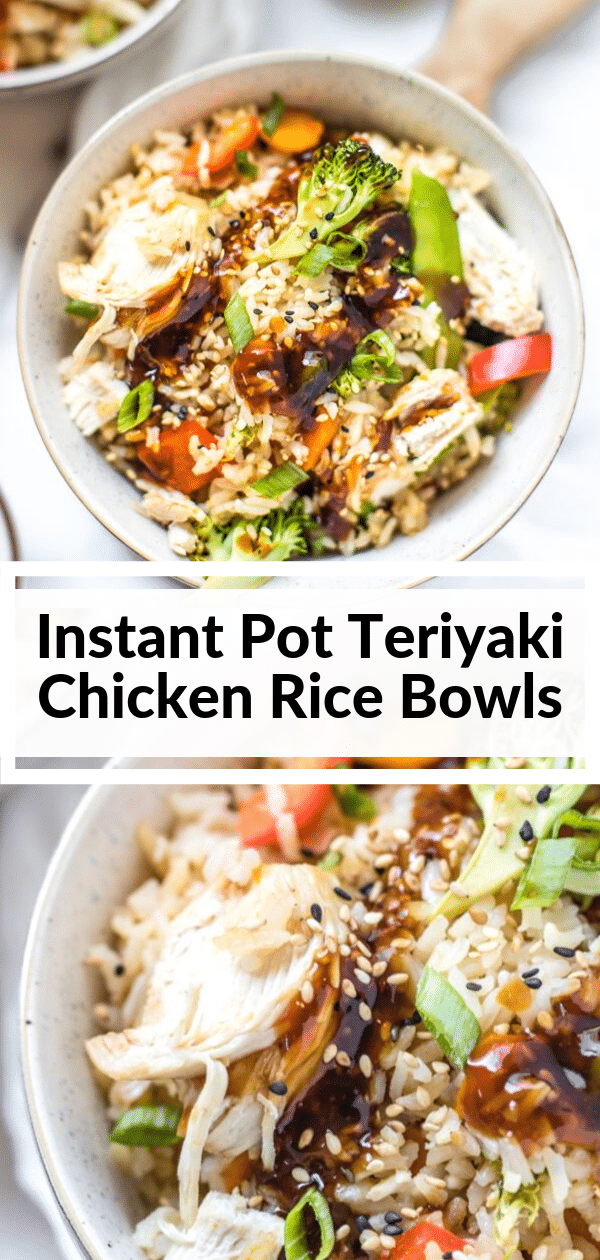 Instant Pot Teriyaki Chicken Rice Bowls - Kroll's Korner