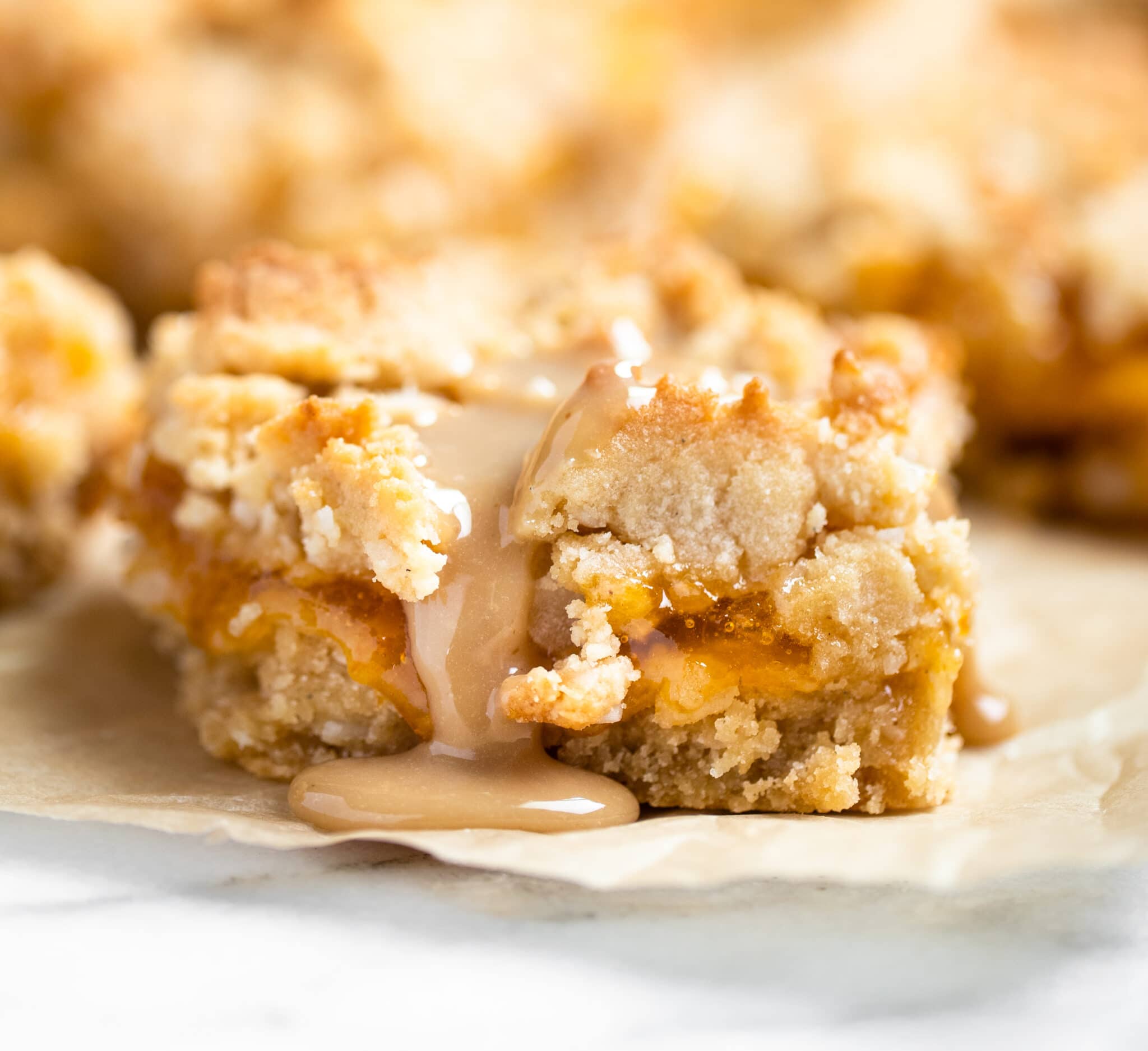 Apricot Bars with Coconut and Caramel - Kroll's Korner
