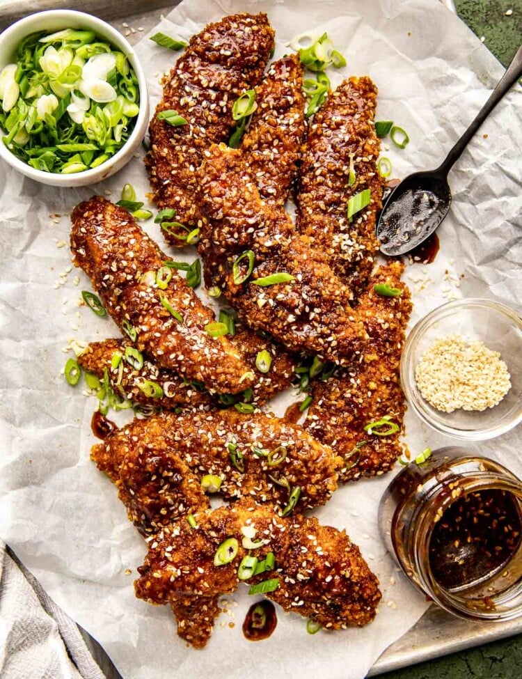 Cornflake Chicken Tenders with Honey Mustard • Kroll's Korner