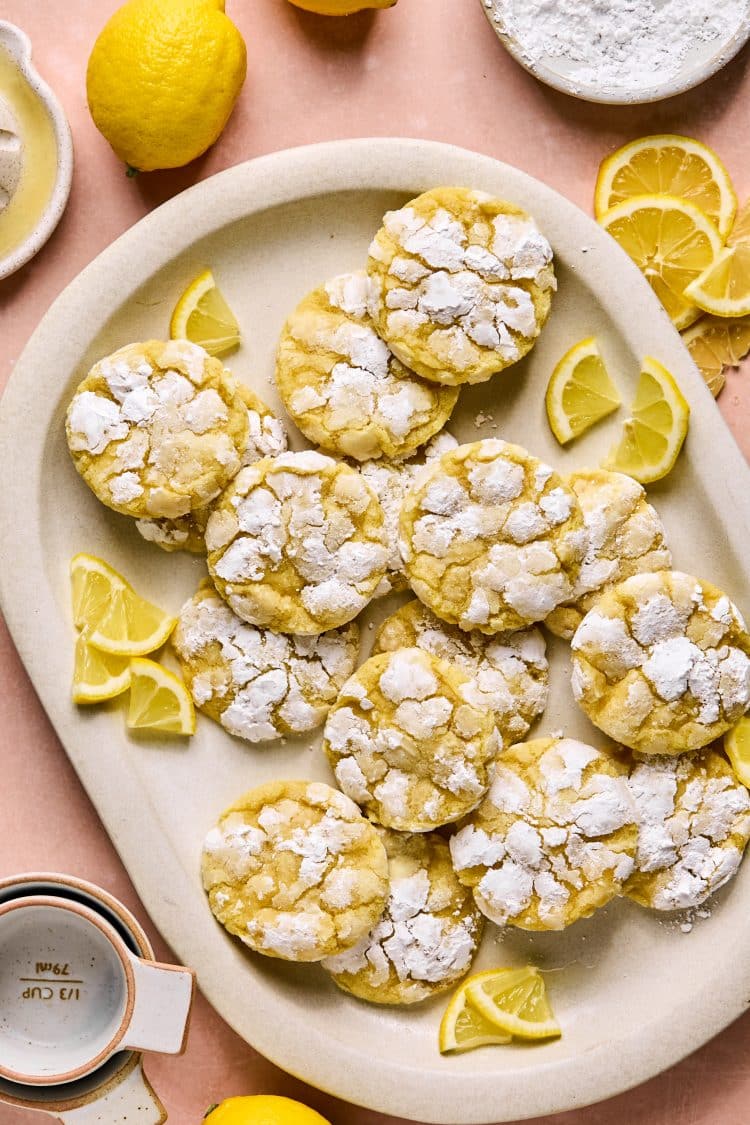 Soft and Chewy Lemon Crinkle Cookies
