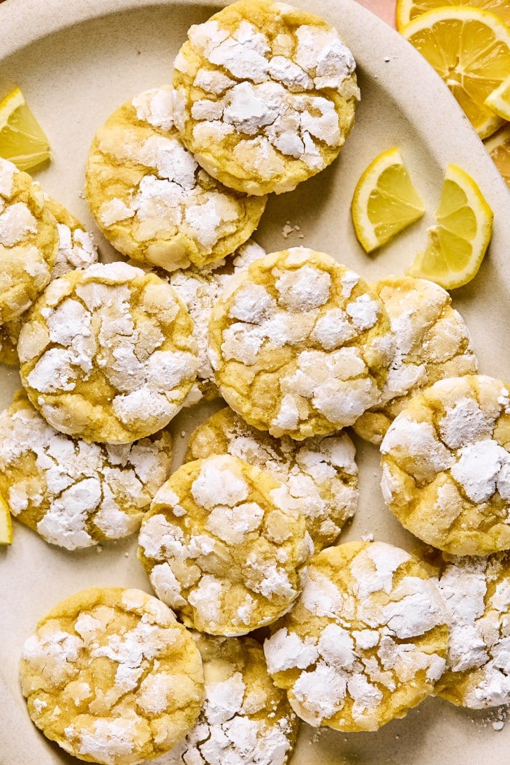 Soft and Chewy Lemon Crinkle Cookies