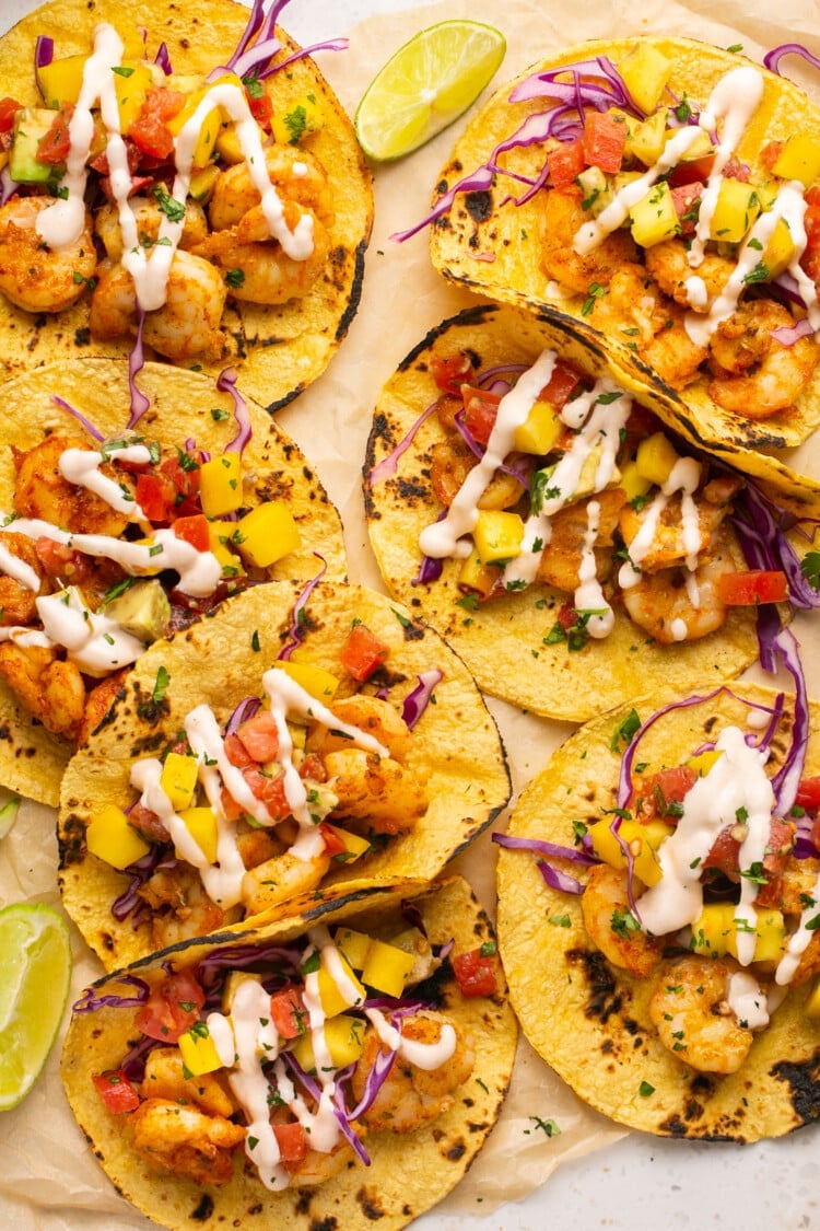 Spicy Shrimp Tacos with Mango Salsa