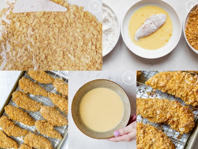 Cornflake Chicken Tenders with Honey Mustard • Kroll's Korner