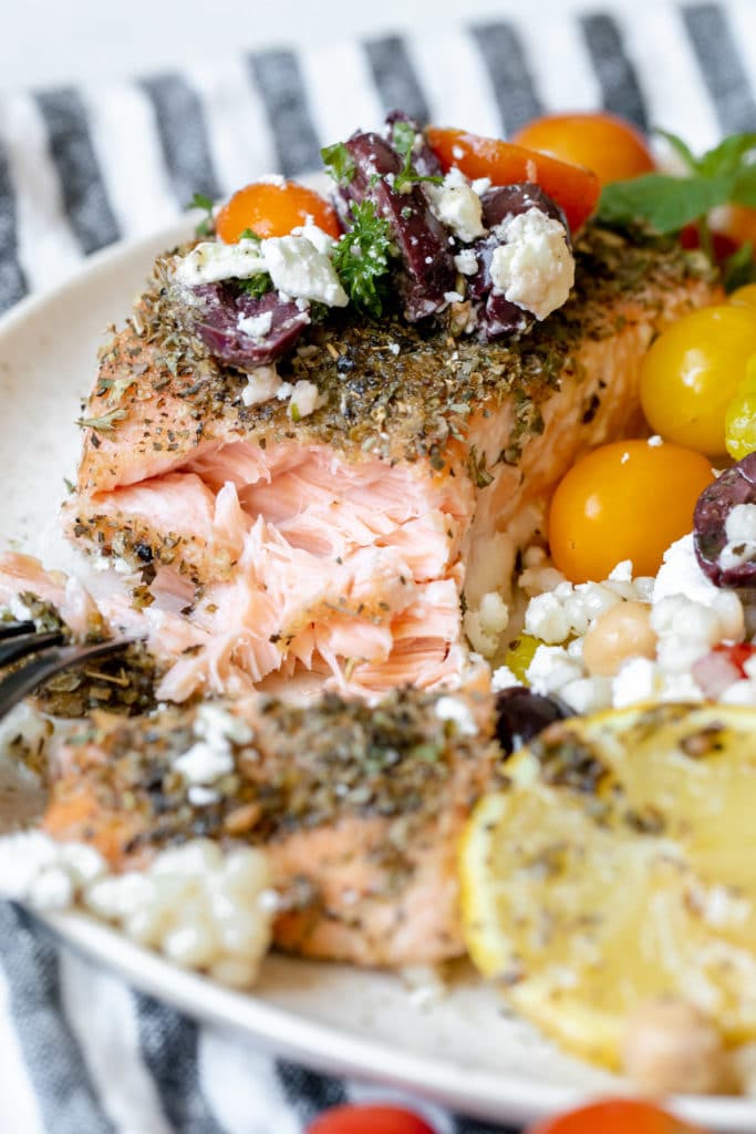 Mediterranean Salmon • (Recipe with Video) Kroll's Korner