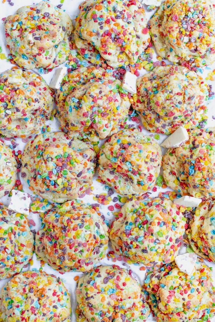 Fruity Pebble Cookies • (recipe with video) • Kroll's Korner