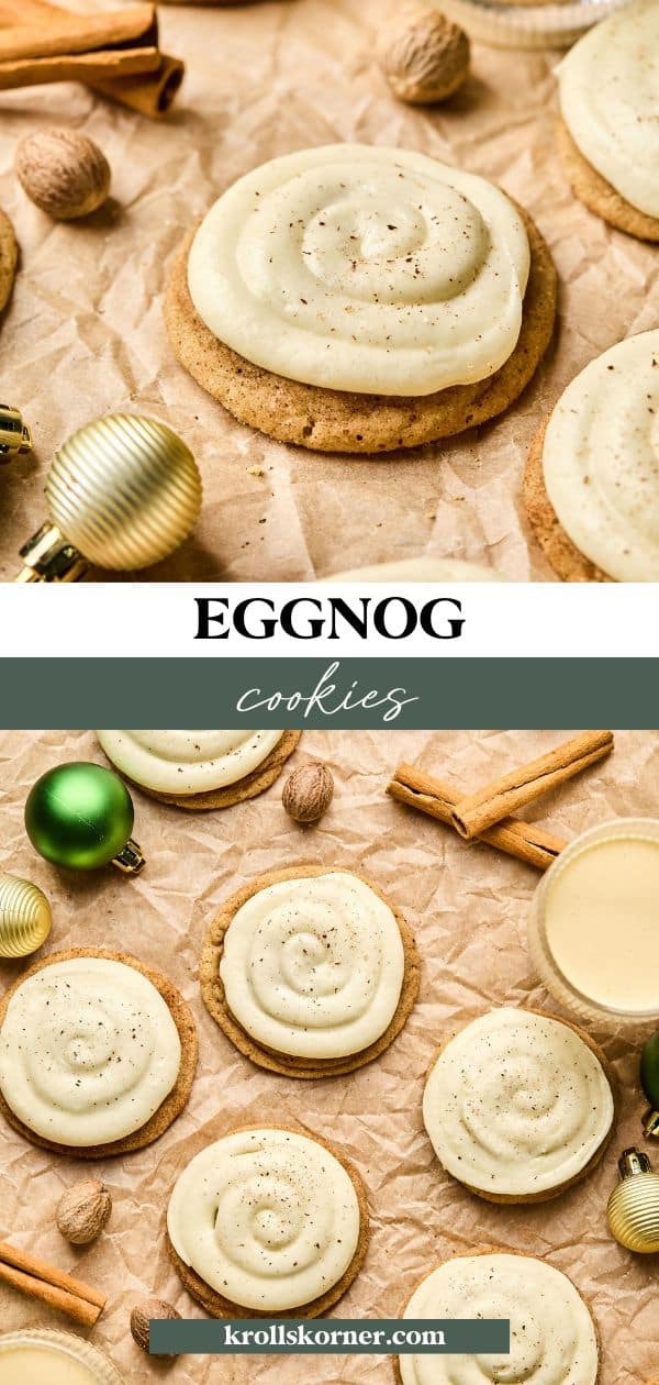 Eggnog Cookies with Cream Cheese Frosting • Kroll's Korner