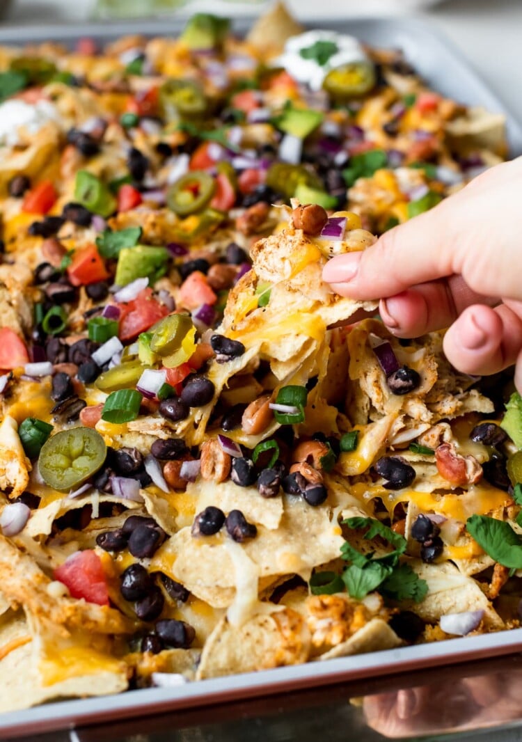 Sheet Pan Chicken Nachos • Kroll's Korner