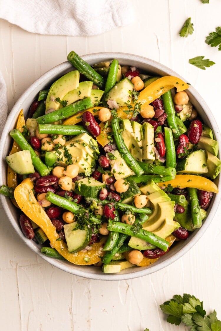 4 Bean Salad with Avocado • Kroll's Korner