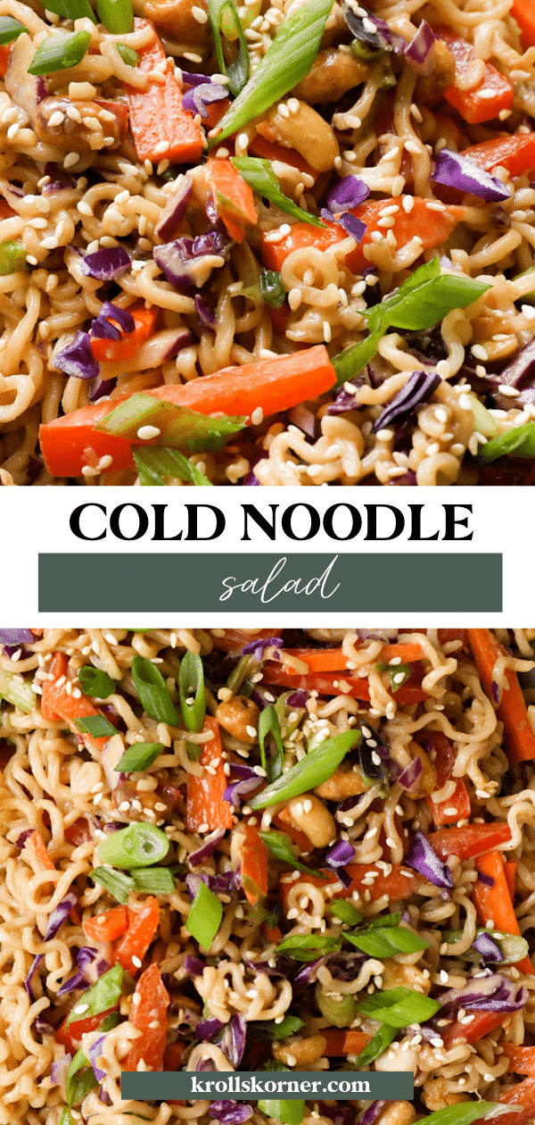 Cold Noodle Salad with Peanut Dressing • Kroll's Korner