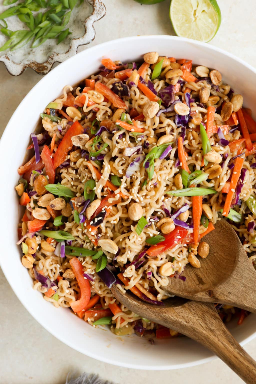 Cold Noodle Salad with Peanut Dressing • Kroll's Korner