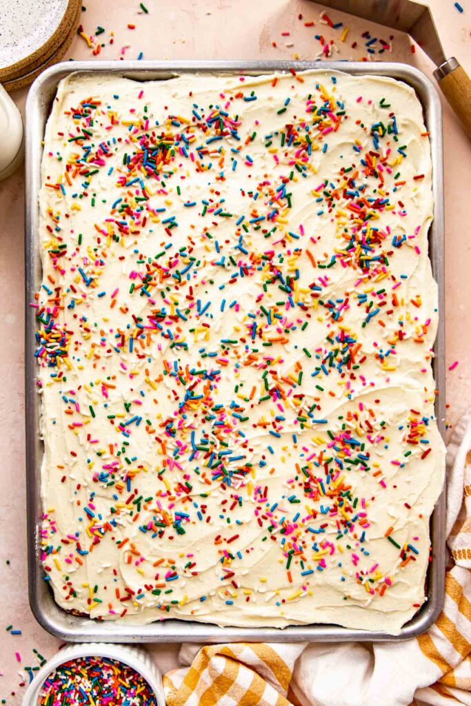 Crowd Favorite Funfetti Sheet Cake • Kroll's Korner