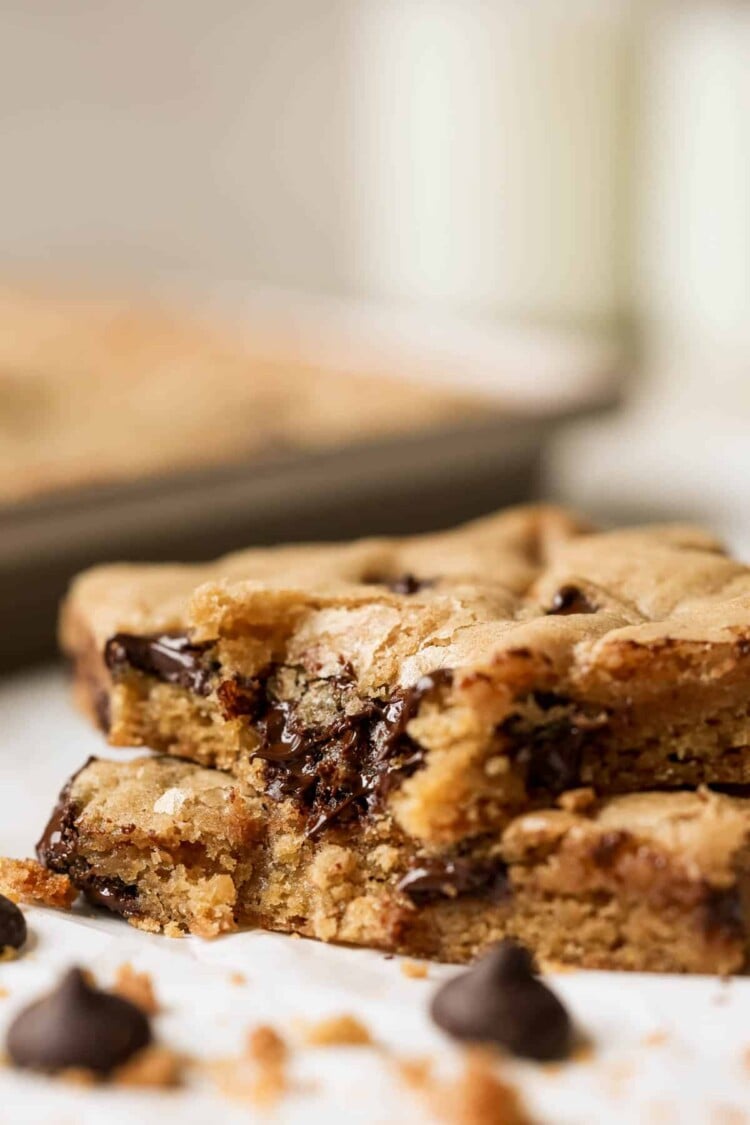 Sheet Pan Chocolate Chip Cookies (One Bowl, No Mixer!)