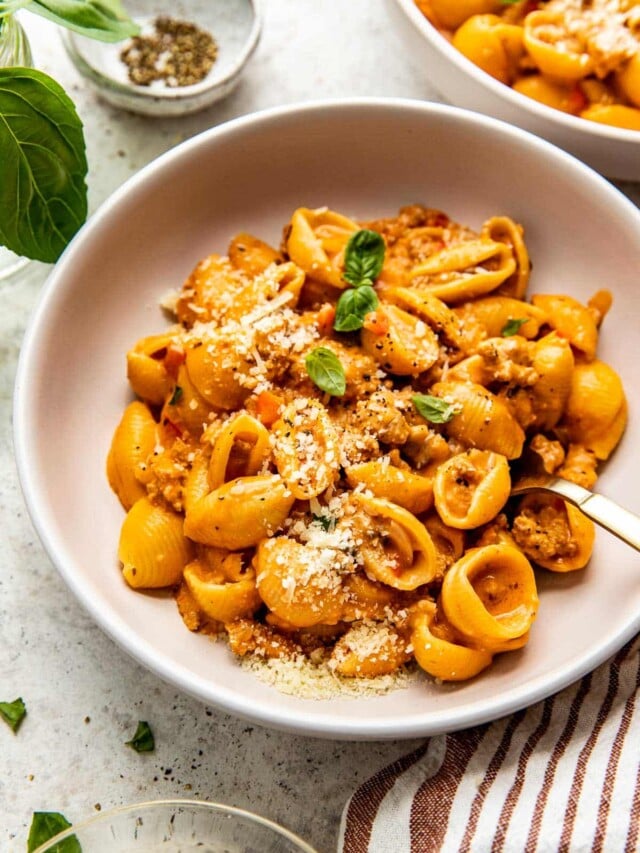 Easy Shell Pasta with Ground Turkey • Kroll's Korner