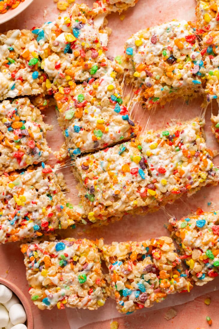 Fruity Pebble Rice Krispie Treats • Kroll's Korner