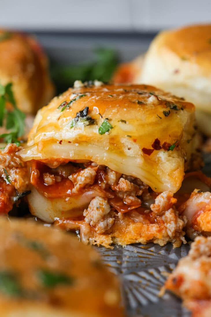 Pizza Sliders (Pepperoni and Sausage) • Kroll's Korner