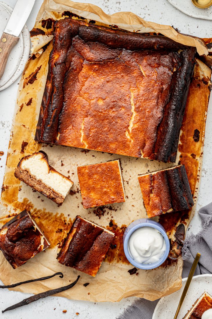 Basque Cheesecake Bars • Kroll's Korner