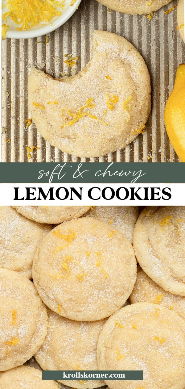 Soft & Chewy Lemon Cookies • Kroll's Korner