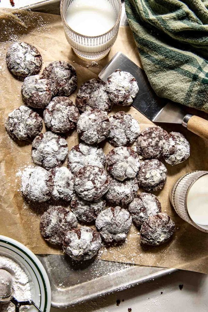 Fudgy Chocolate Crinkle Cookies • Kroll's Korner