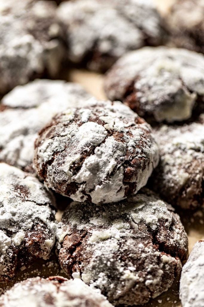 Fudgy Chocolate Crinkle Cookies • Kroll's Korner