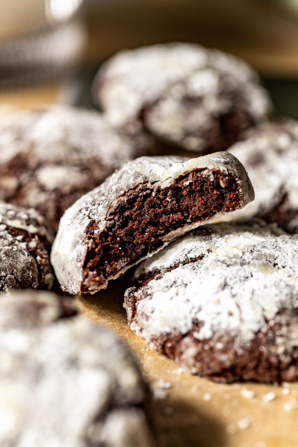 Fudgy Chocolate Crinkle Cookies • Kroll's Korner