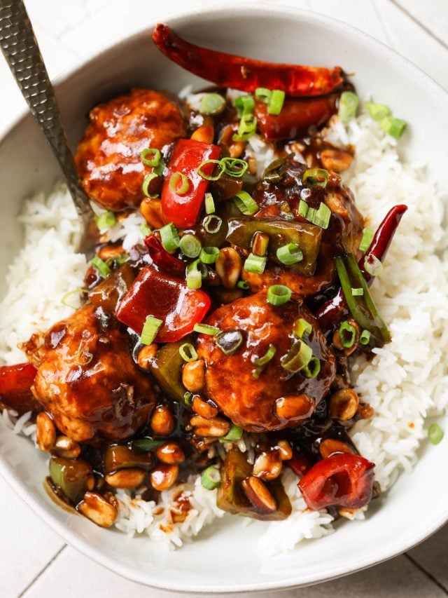 Kung Pao Chicken Meatballs • Kroll's Korner