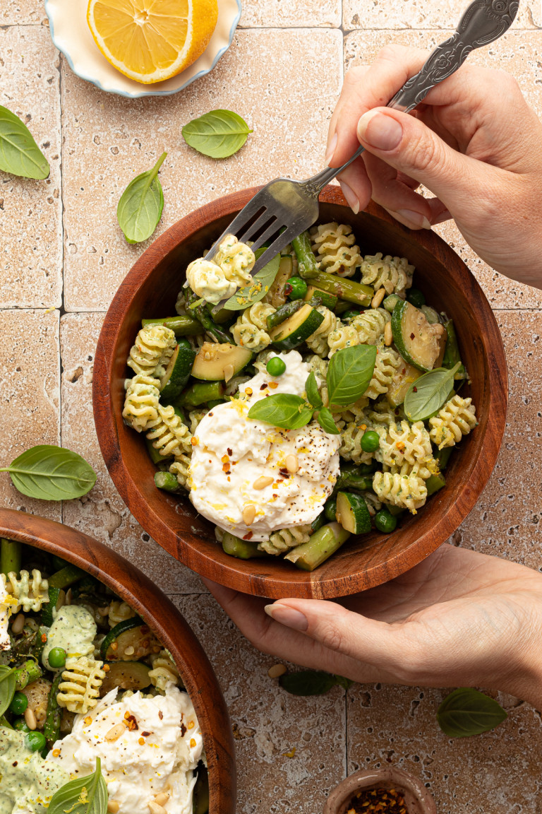 Creamy Green Goddess Pasta Salad