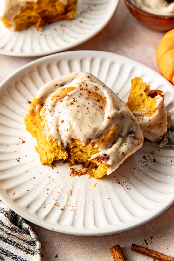 Pumpkin Cinnamon Rolls with Brown Butter Frosting