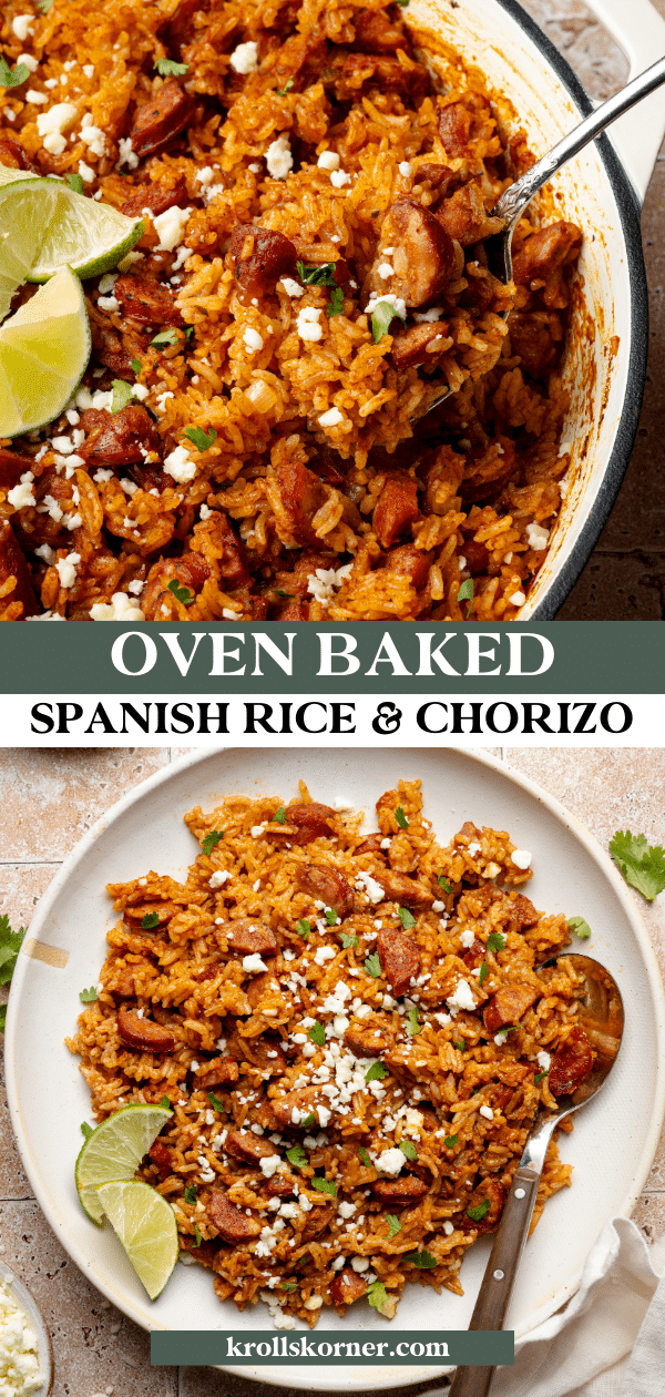 Oven Baked Spanish Rice and Chorizo