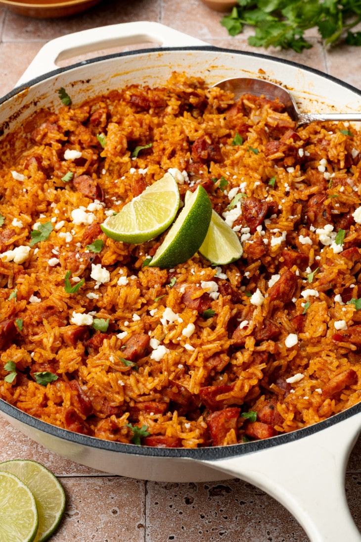 Oven Baked Spanish Rice and Chorizo