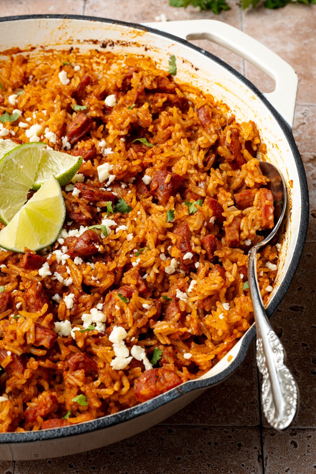Oven Baked Spanish Rice and Chorizo
