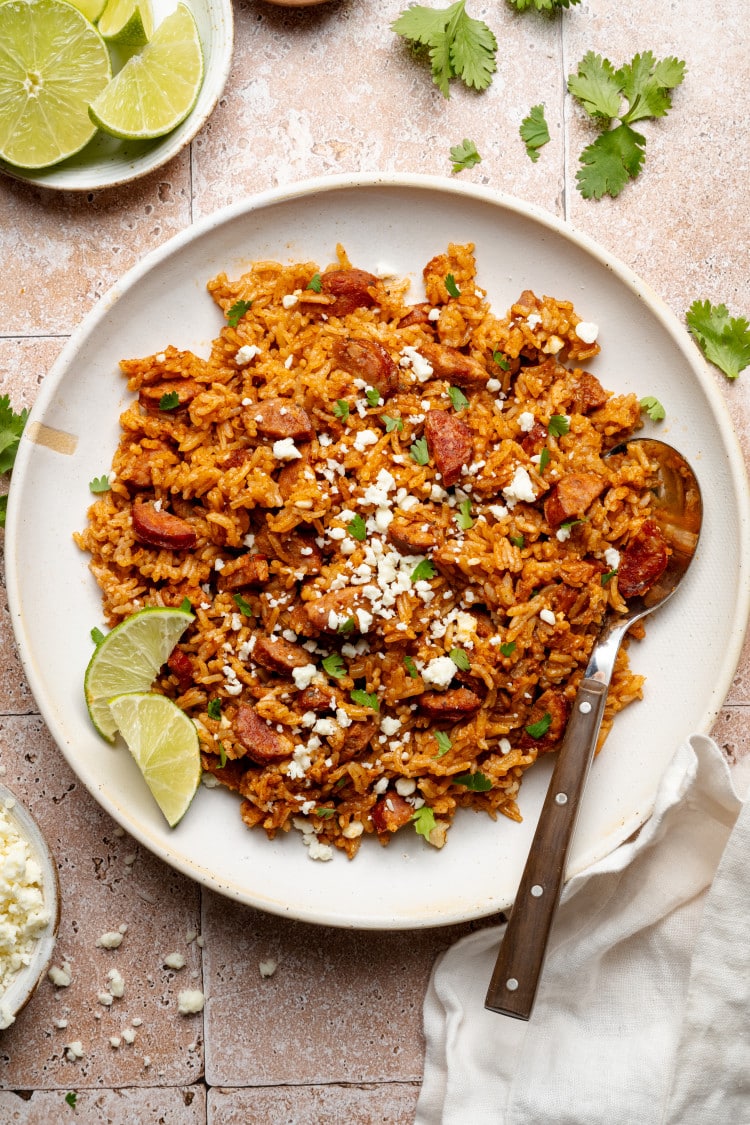Oven Baked Spanish Rice and Chorizo