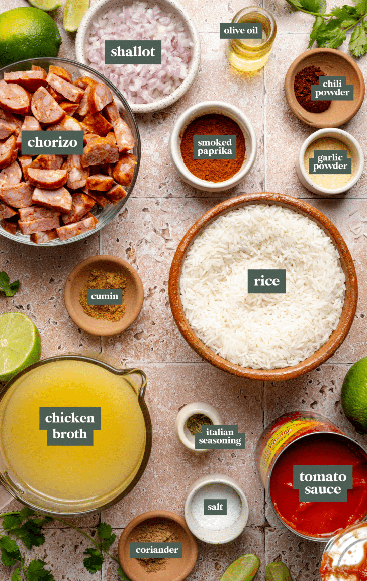 Oven Baked Spanish Rice and Chorizo