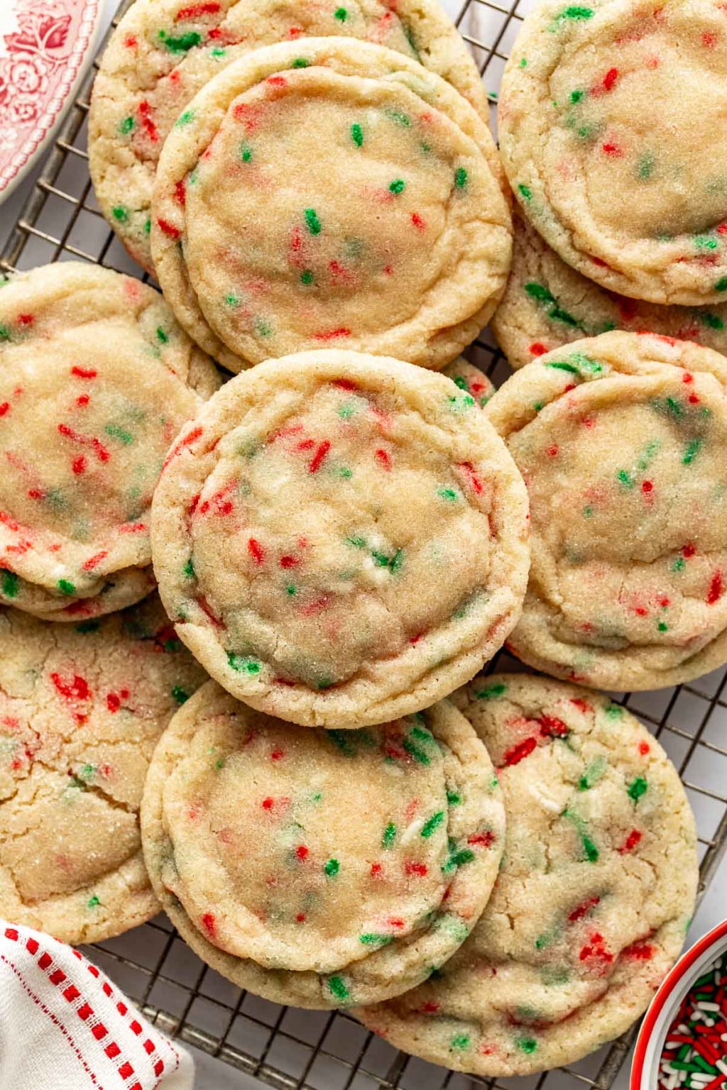 Christmas Sprinkle Sugar Cookies (Soft & Chewy!)
