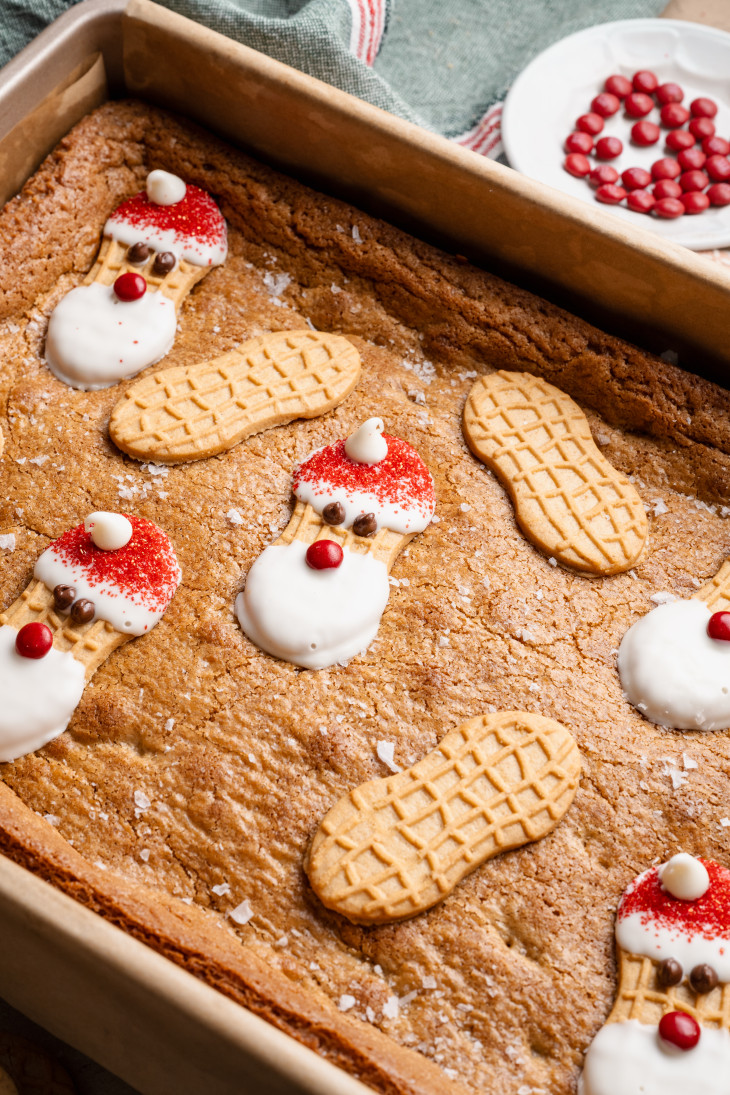 Santa Nutter Butter Cookie Bars