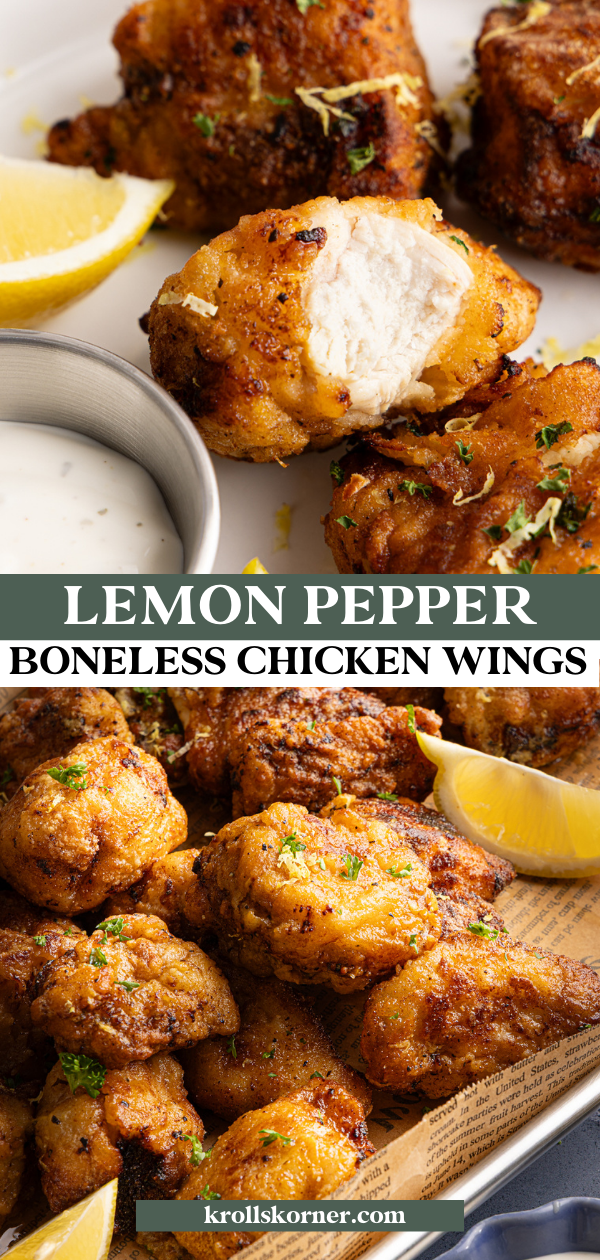 Lemon Pepper Boneless Chicken Wings